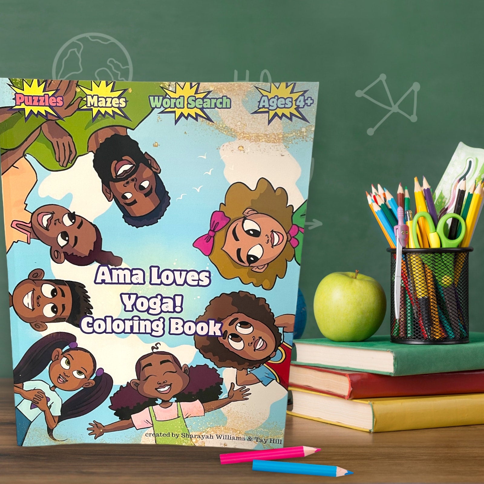 yoga kids coloring book